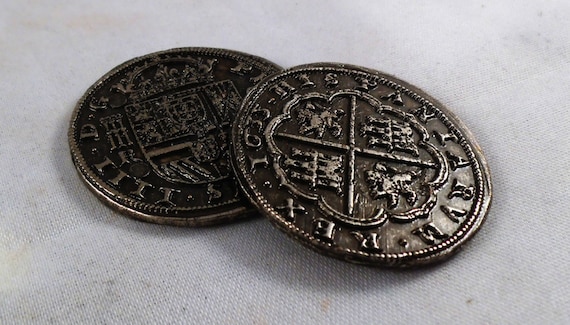 Stunning Pair of Large Spanish Silver Pieces of Eight - Etsy