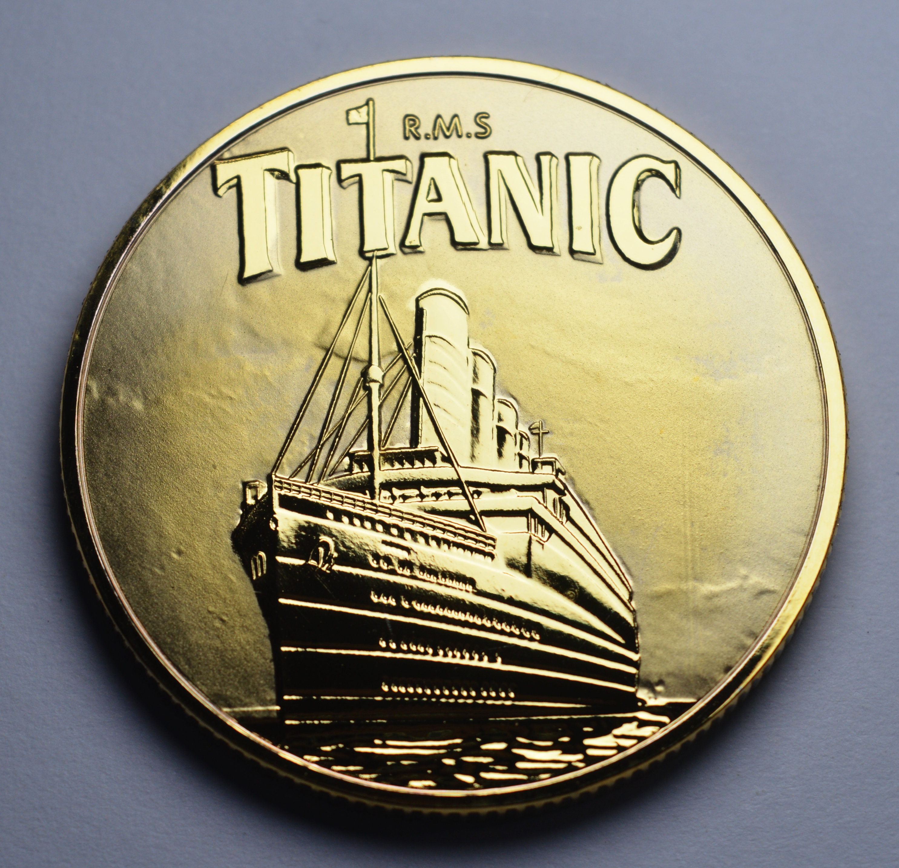 RMS TITANIC 24ct Gold Commemorative in Capsule. Ocean Liner | Etsy