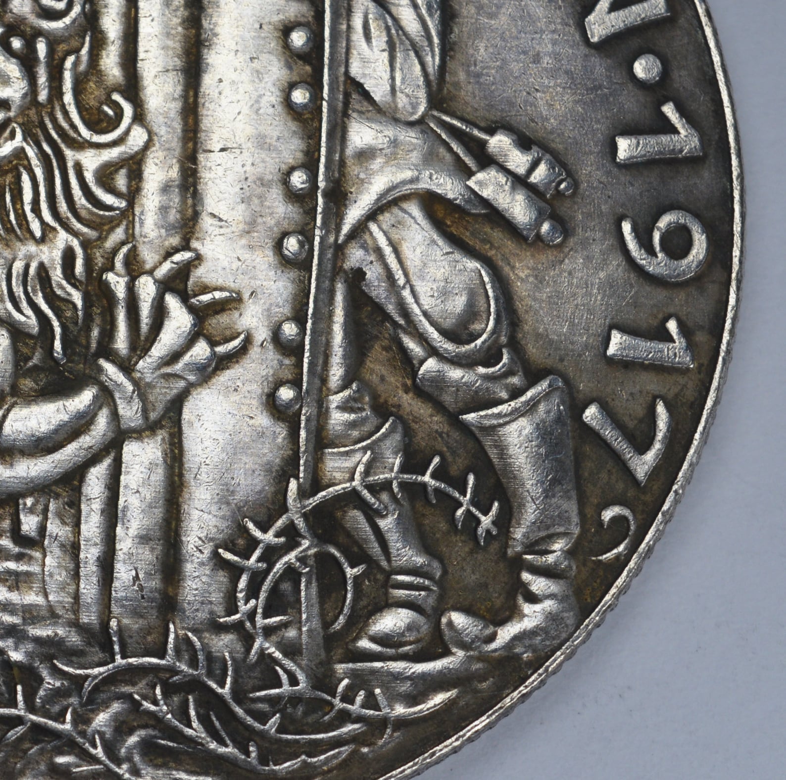 German WW1 Satirical Coin. Karl Goetz. Silver - Etsy