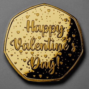 Pair of 24ct Gold Valentine's Day 'I Love You' Commemorative Coins ...