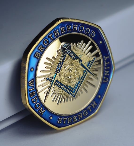 Masonic Forget-me-not 24ct Gold Commemorative With Blue Enamel - Etsy UK