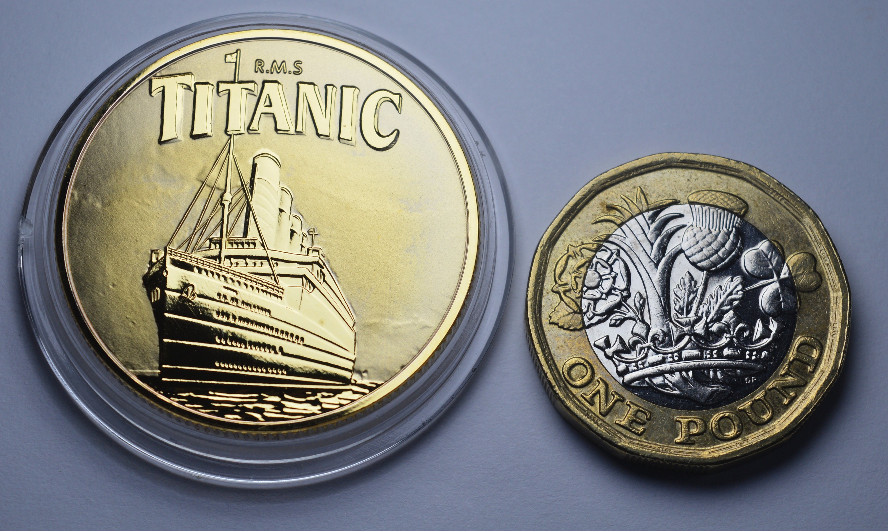 RMS TITANIC 24ct Gold Commemorative in Capsule. Ocean Liner | Etsy