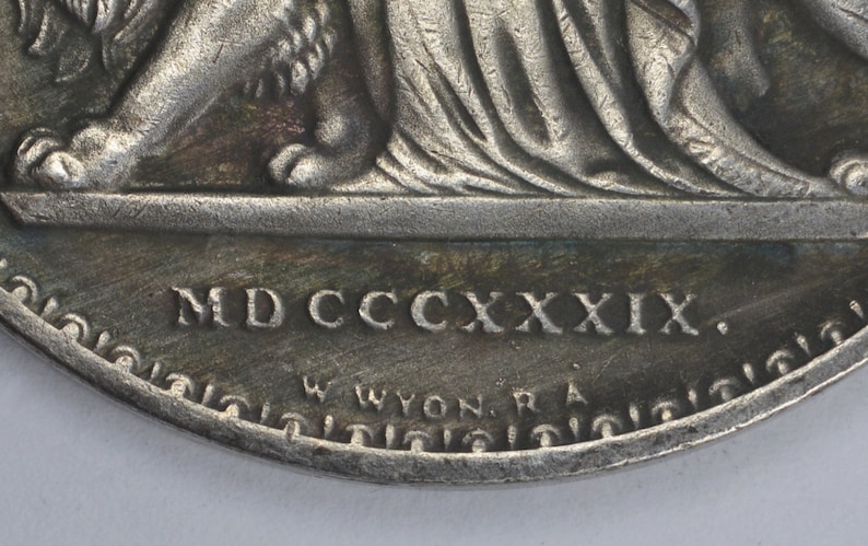 1839 Queen Victoria & Una and the Lion Coin. 999 Silver Plated | Etsy