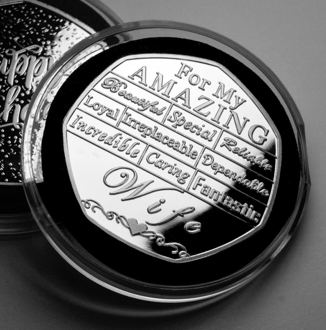 For My AMAZING WIFE 'happy Birthday' Silver Commemorative Coin in ...