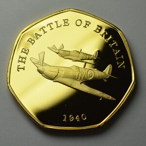 Pair of the Battle of Britain and Supermarine Spitfire Silver & 24ct ...