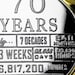 70th Birthday Dual Metal Silver & 24ct Gold Commemorative. Gift/present ...