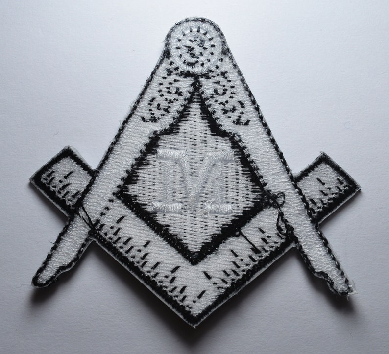 Pair of Large MASONIC Sew/iron on Embroidered Patches. Square ...