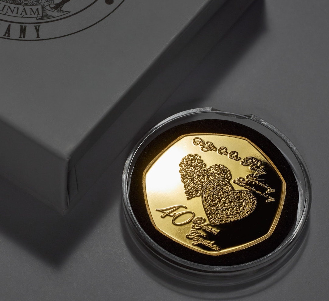 For You on Our 40th RUBY WEDDING ANNIVERSARY 24ct Gold Commemorative ...