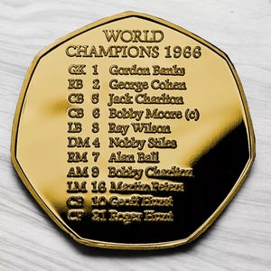 Pair of England 1966 Football World Cup Silver & 24ct Gold ...