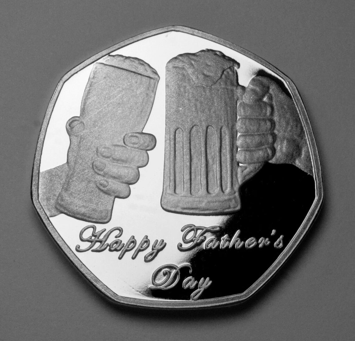 HAPPY FATHER'S DAY Silver Commemorative Coin in Capsule. Gift/present ...