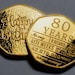 80th Birthday 24ct Gold Commemorative. Gift/present Congratulations ...