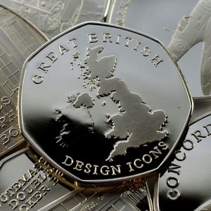 Pair of the Battle of Britain and Spitfire Silver Commemoratives in 50p ...