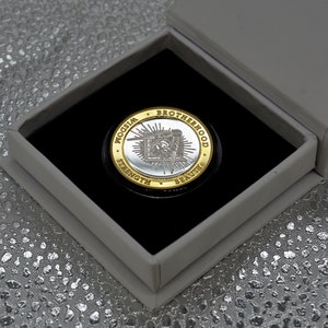 Masonic 'dual Metal' Silver and 24ct Gold Commemorative Coin in Gift ...