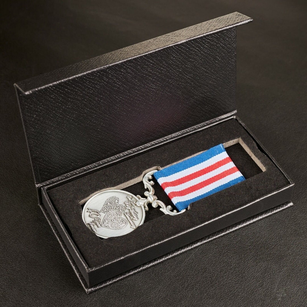 ON YOUR 40th Ruby Wedding Anniversary Medal in Presentation Case. Long ...