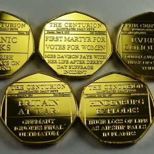 Full Set of 24ct Gold 'the Centurion 20th Century Events/news ...