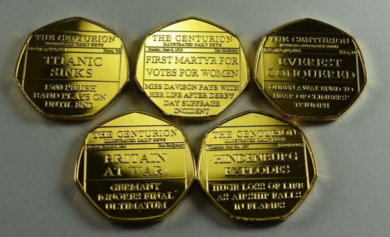 Full Set of 24ct Gold 'the Centurion 20th Century Events/news ...
