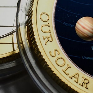 Our Solar System 'dual Metal' Silver and 24ct Gold Commemorative Coin ...