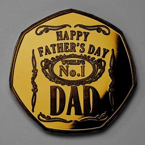 HAPPY FATHER'S DAY 24ct Gold Commemorative Coin. Gift/present. Dad ...