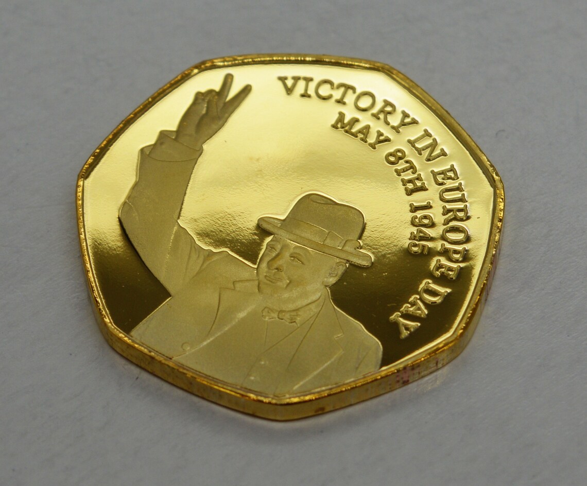 VE-DAY Victory In Europe 24ct Gold Commemorative in Capsule. | Etsy