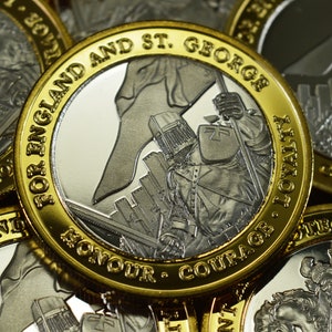 St George and the Dragon 'dual Metal' Silver and 24ct Gold ...