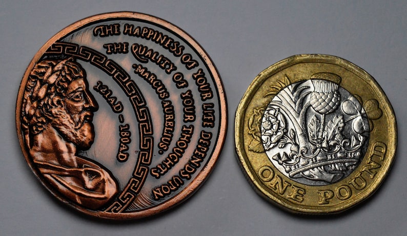 Marcus Aurelius Stoic/stoicism Commemorative Coin in Capsule. Copper ...