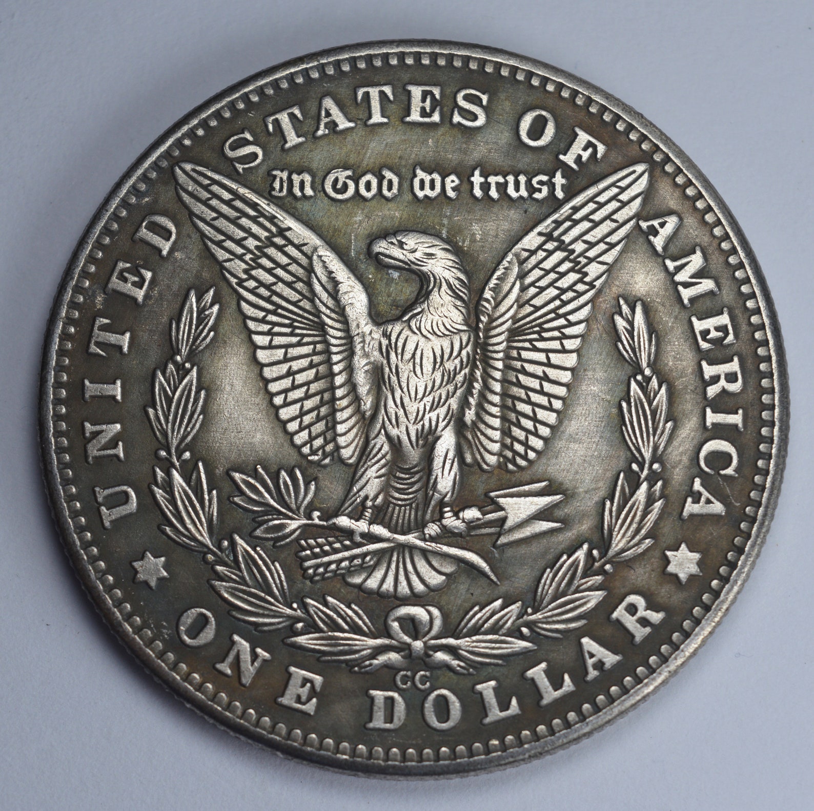 1899 Morgan Silver Dollar. Urizen/mythology. Carved/hobo Coin. 38mm 23g ...