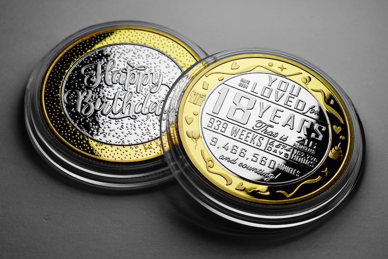 18th Birthday Dual Metal Silver & 24ct Gold Commemorative in - Etsy