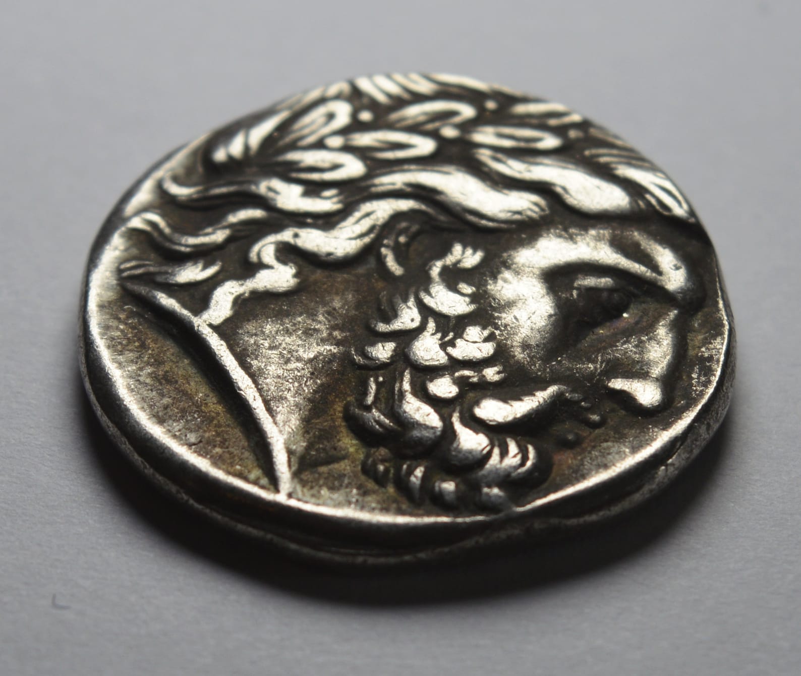 Ancient Greek Macedonian Silver Tetradrachm Coin 350BC. Philip II, Zeus ...