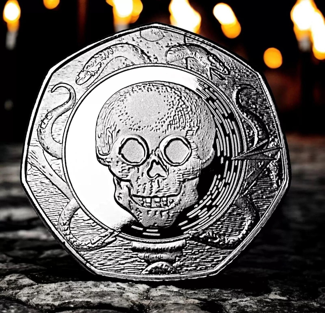 Memento Mori Silver Reminder Coin. Snakes/skull/death. MEMORARE ...