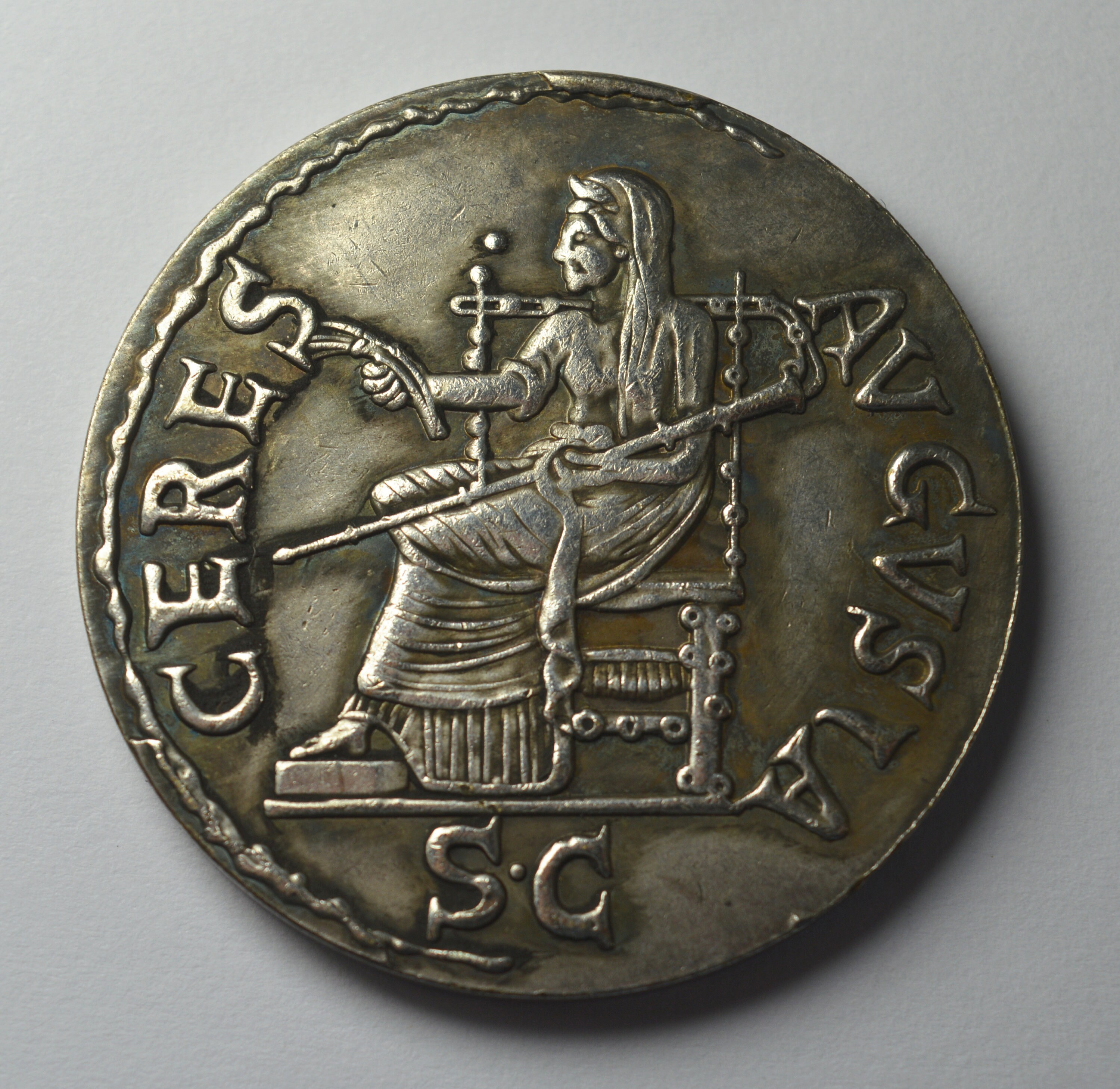 Large Roman Silver Emperor Claudius Coin with Ceres. 3.4cm 17g | Etsy