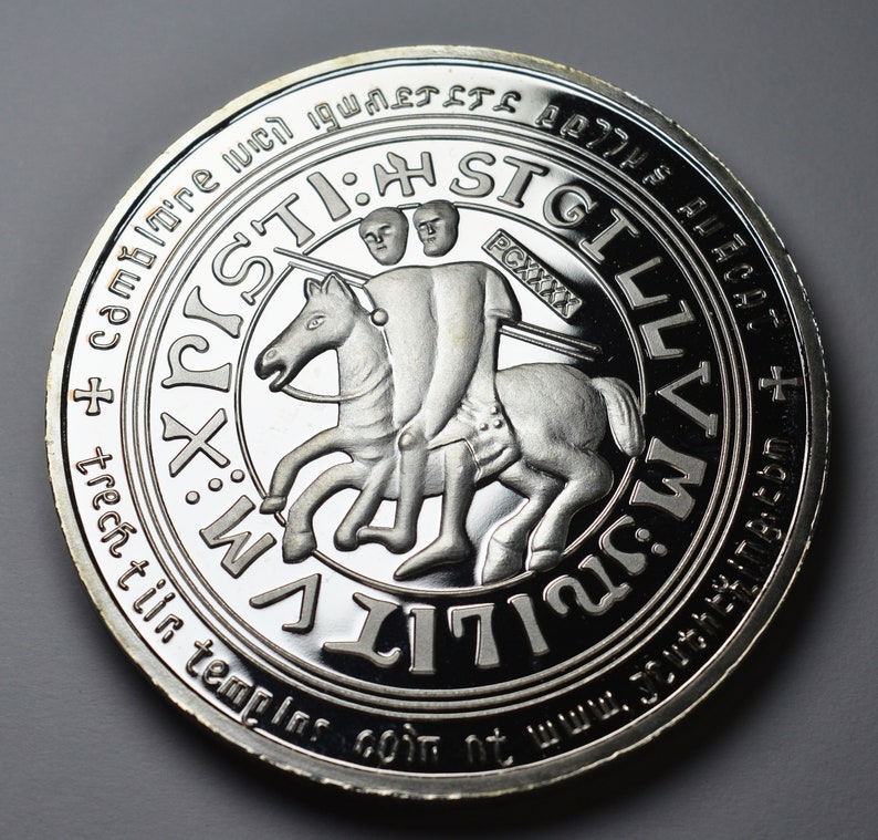 Pair of Large Masonic Knights Templar .999 Silver Coins With - Etsy