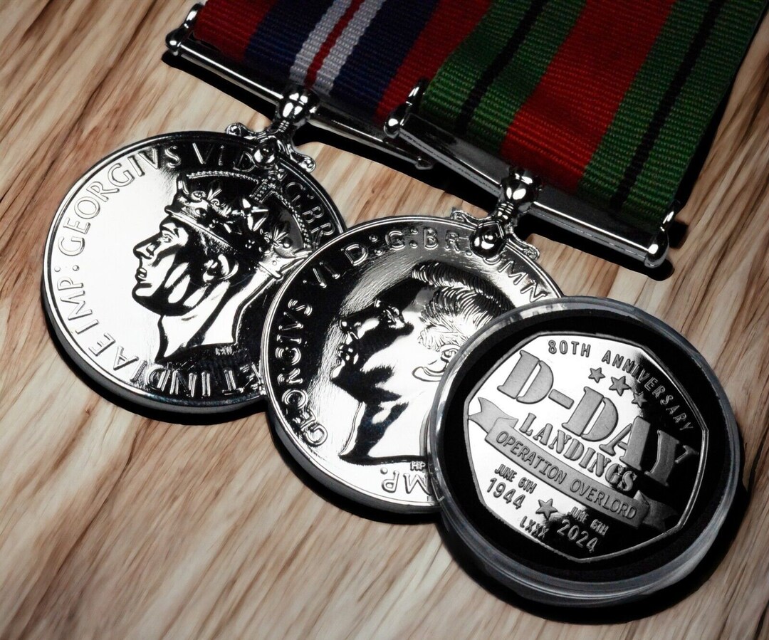 D-DAY LANDINGS 80th Anniversary Silver Commemorative and WW2 Defence ...