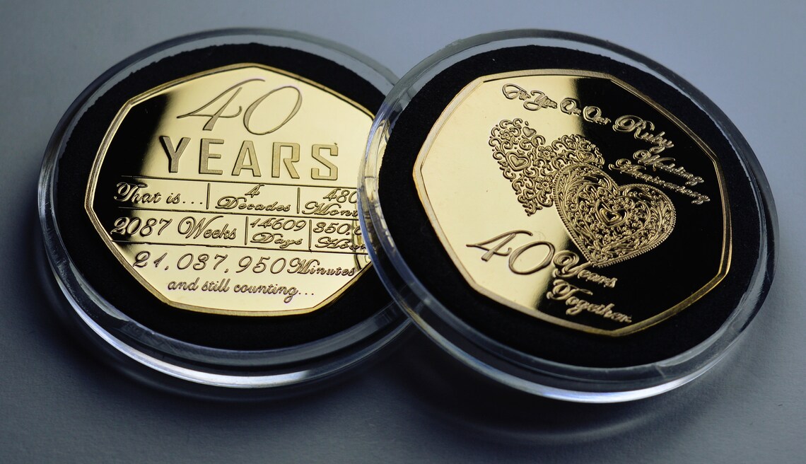 For You on Our 40th RUBY WEDDING ANNIVERSARY Commemorative in | Etsy UK