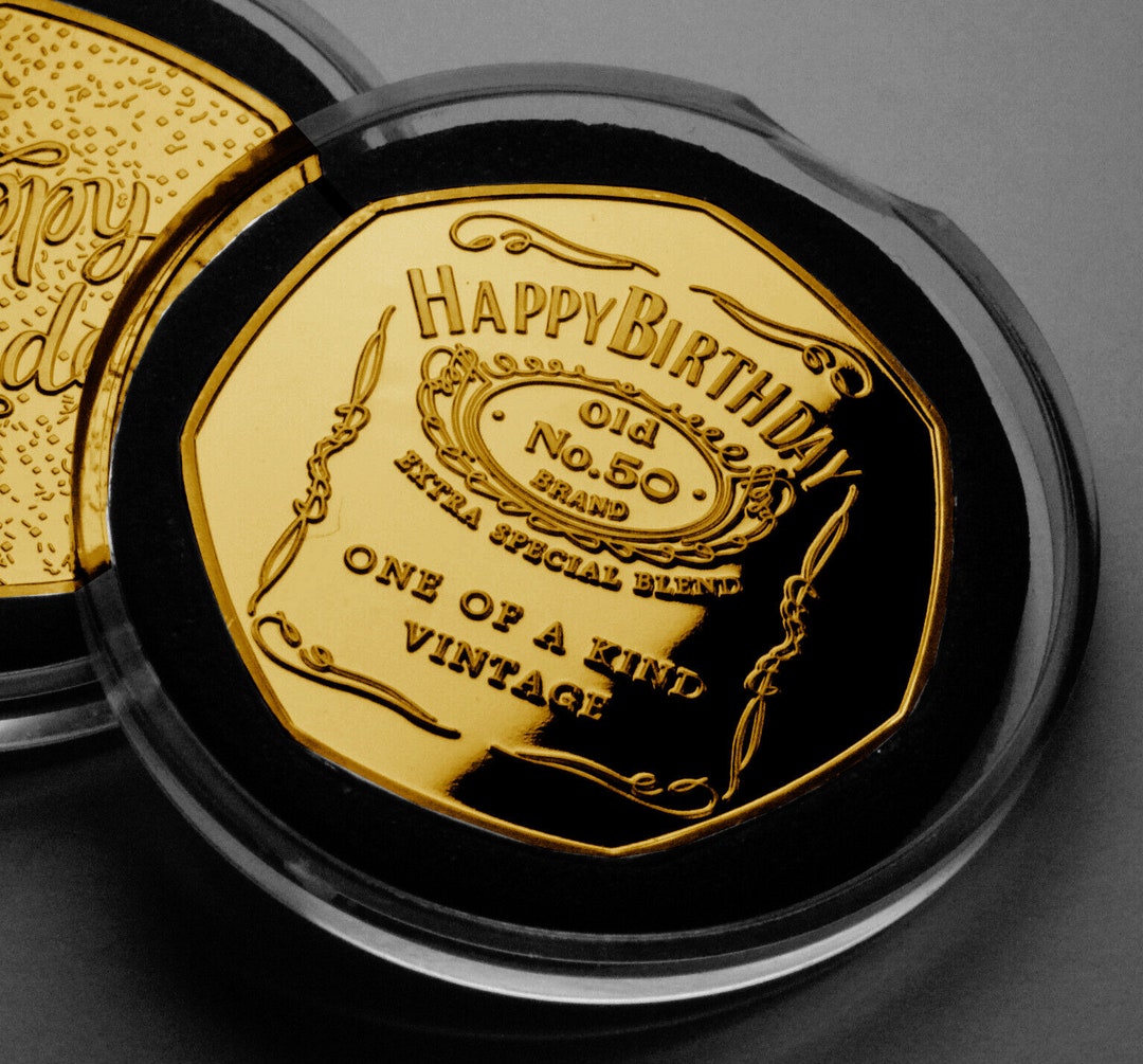 50th Birthday 24ct Gold Commemorative in Capsule. Gift/present ...