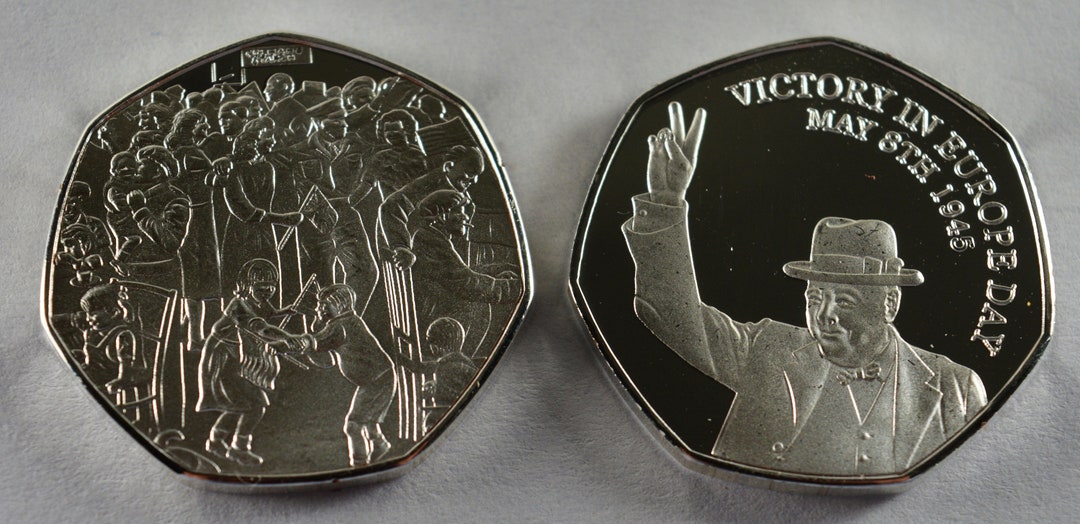 Extremely Rare Winston Churchill VE Day Commemorative Coin for Albums ...