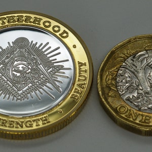 Masonic 'dual Metal' Silver and 24ct Gold Commemorative Coin in Gift ...