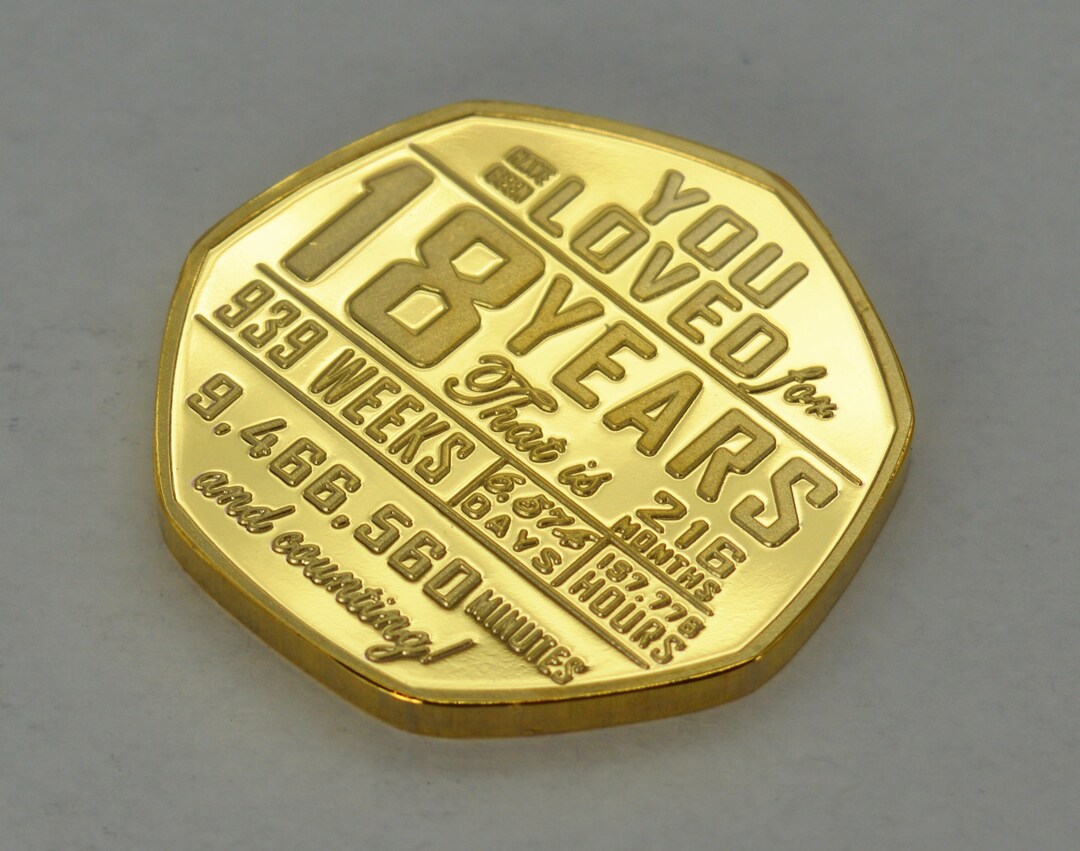 18th Birthday 24ct Gold Commemorative. Gift/present Congratulations ...