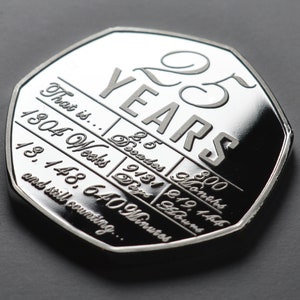 On Our 25th SILVER WEDDING ANNIVERSARY Commemorative. Gift/present ...