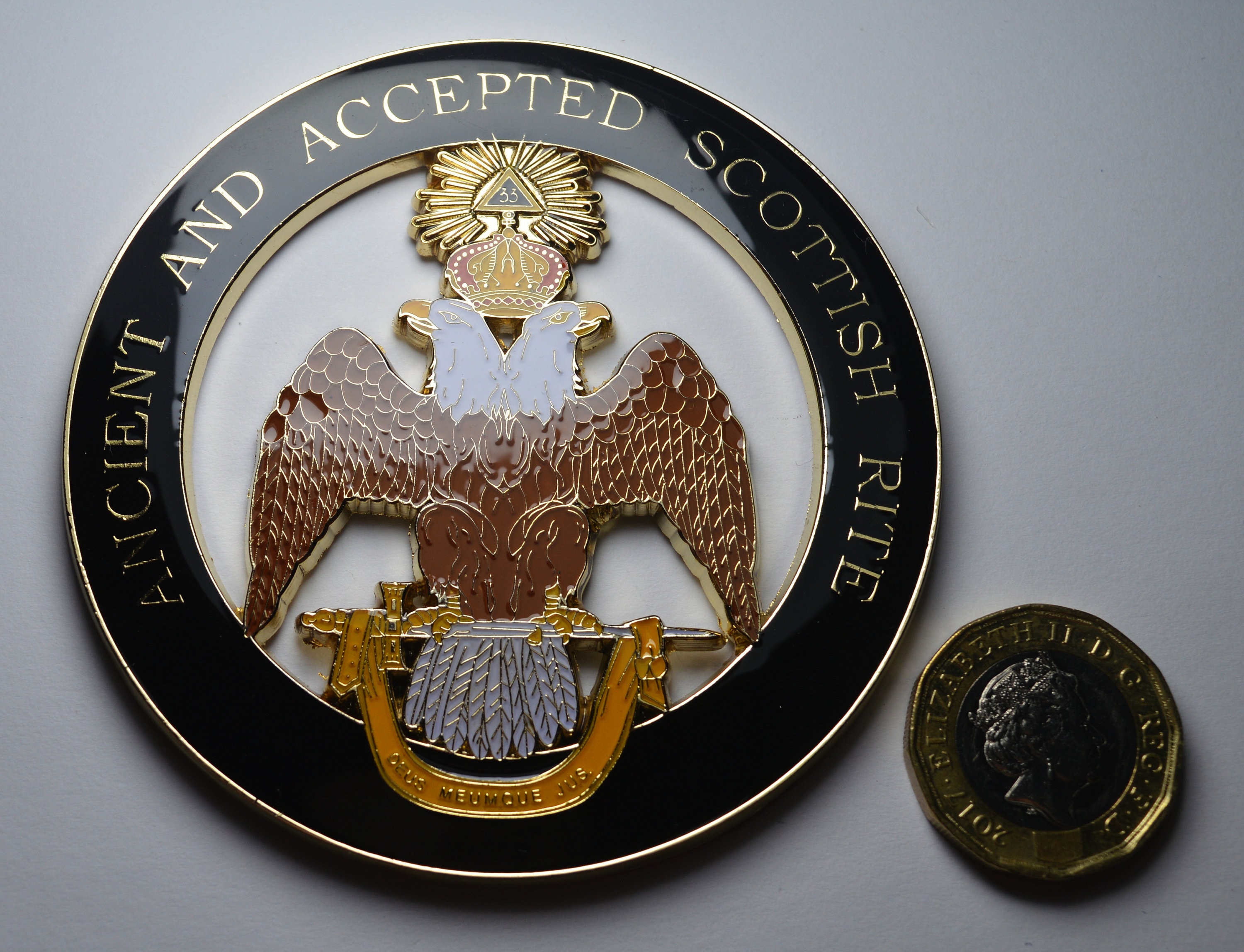 Large Enamelled MASONIC Car Emblem/decoration/badge/decal. SCOTTISH ...