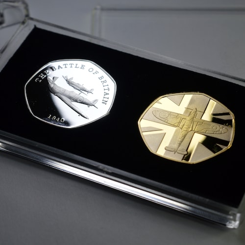 Pair of the Battle of Britain and Supermarine Spitfire Silver - Etsy