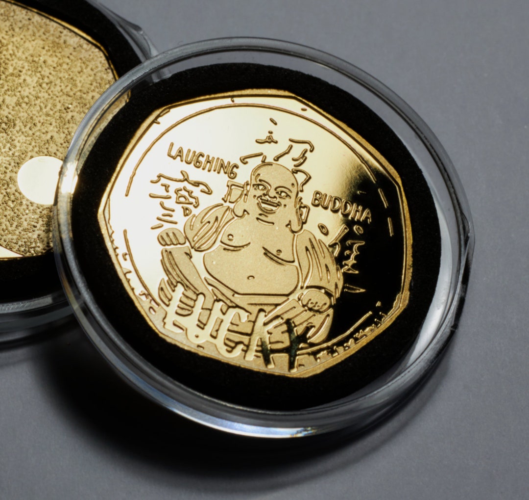 Brand New LAUGHING BUDDHA 24ct Gold Commemorative in Capsule. Lucky ...