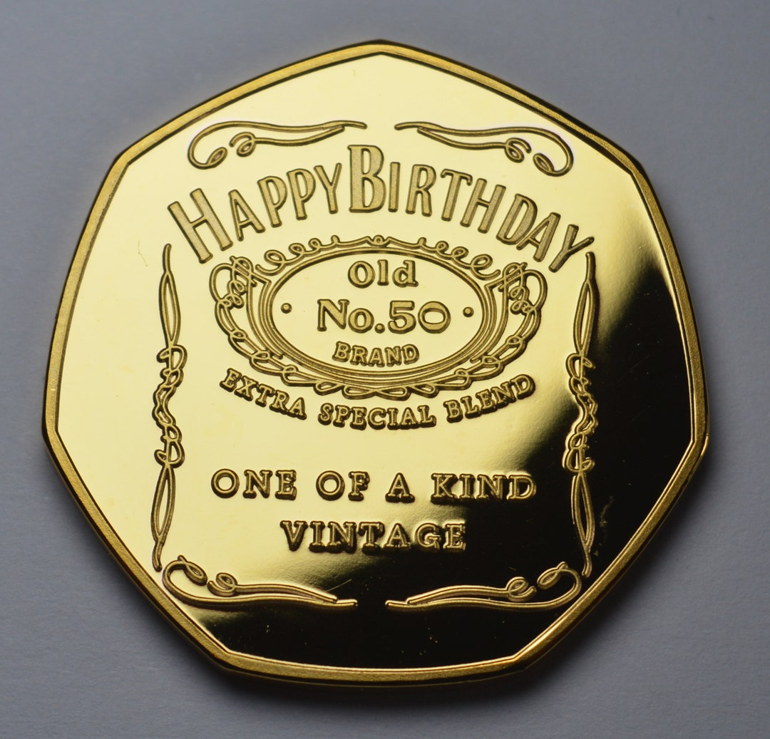 50th Birthday 24ct Gold Commemorative. Gift/present Congratulations ...