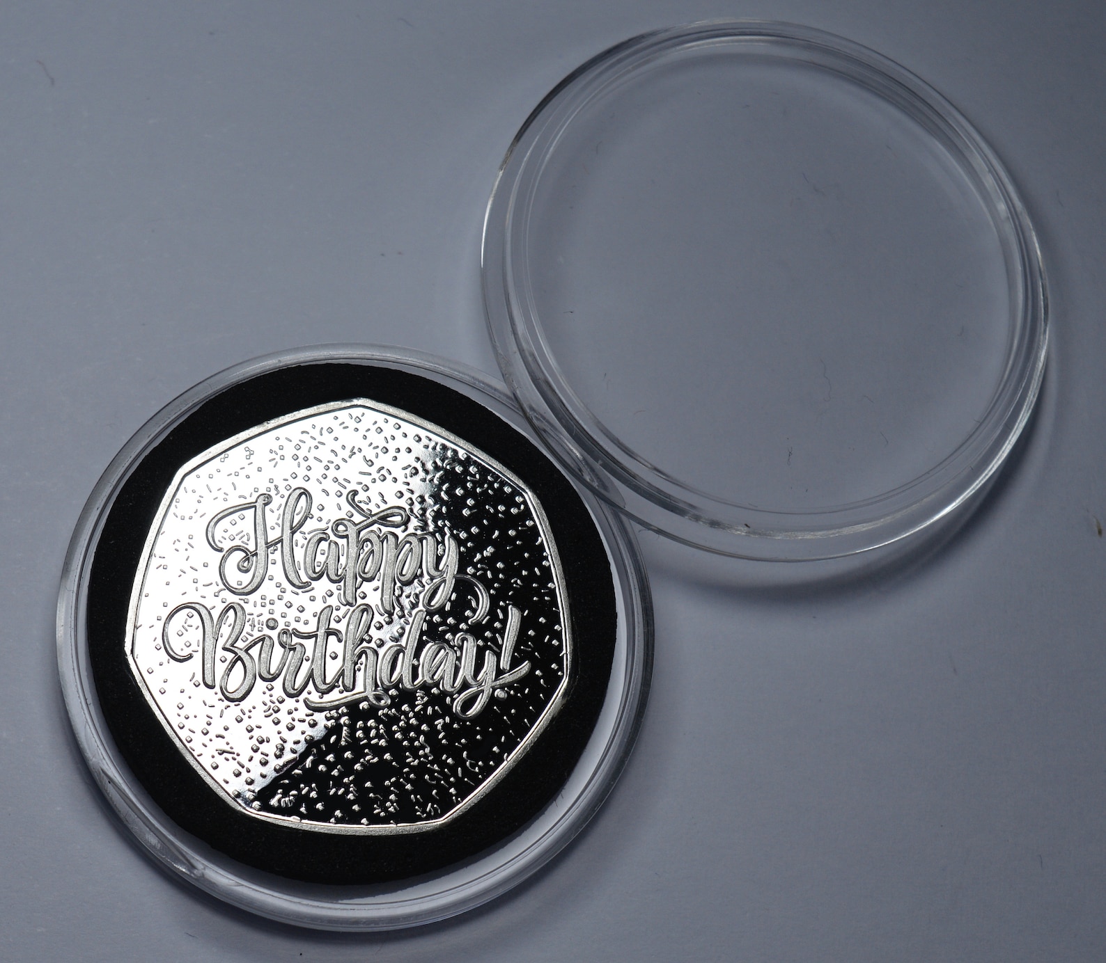 80th Birthday Silver Commemorative in Capsule. Gift/present - Etsy UK