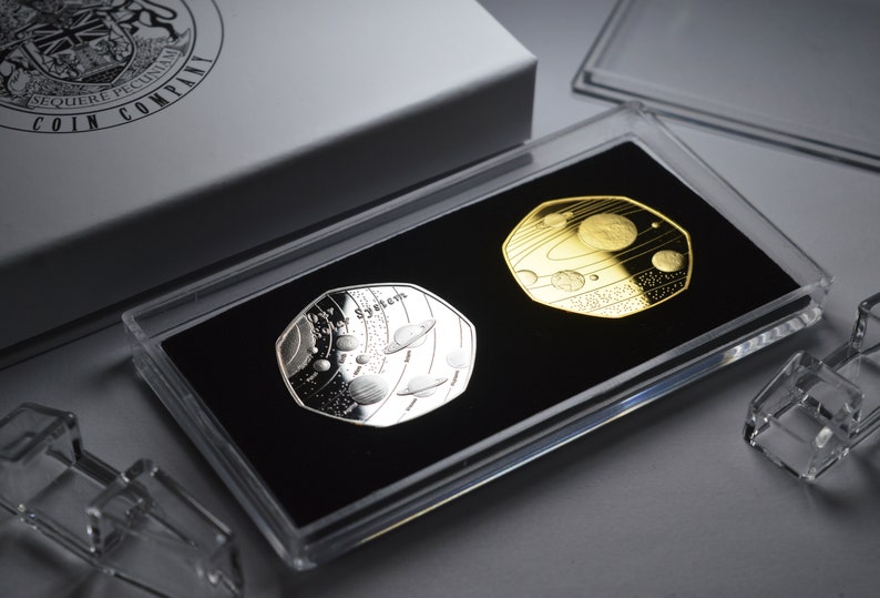 Pair of SOLAR SYSTEM Commemoratives in 50p Coin Display Case - Etsy