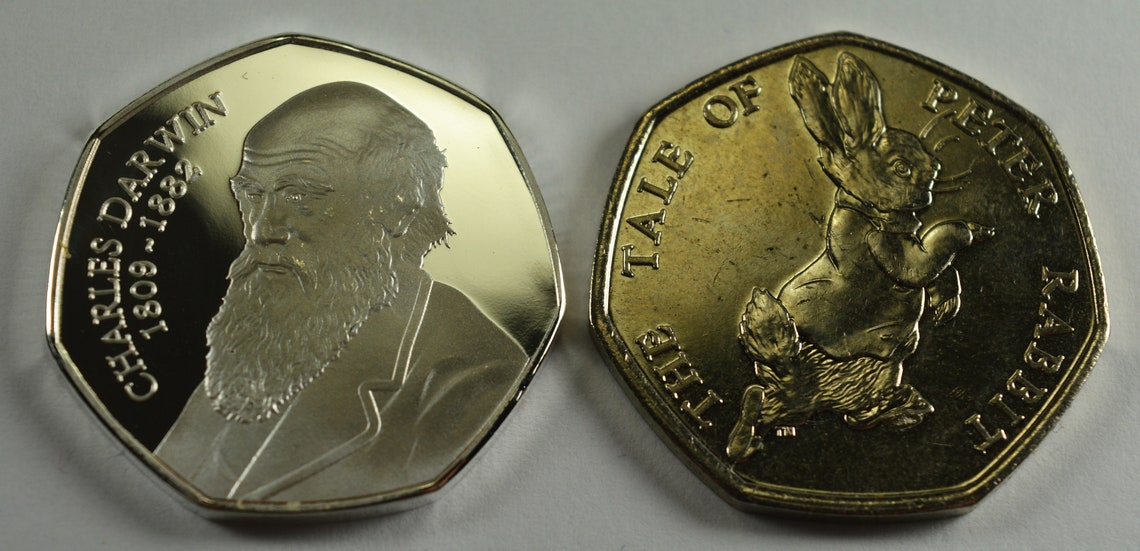 Charles Darwin Silver Commemorative Coin for | Etsy