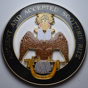 Large Enamelled MASONIC Car Emblem/decoration/badge/decal. SCOTTISH ...