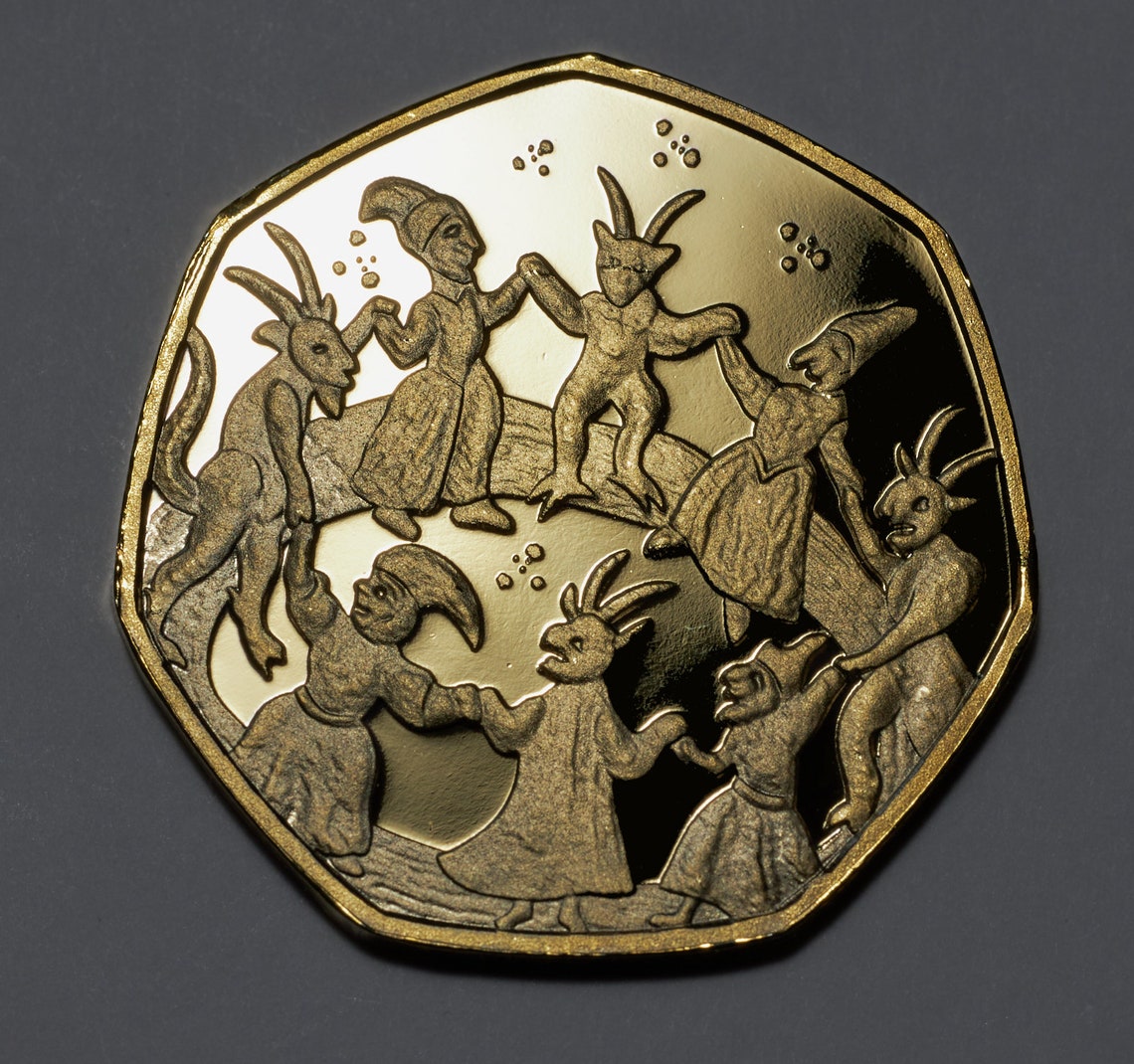 Brand New SALEM WITCH TRIALS 24ct Gold Commemorative. Witchcraft/occult ...