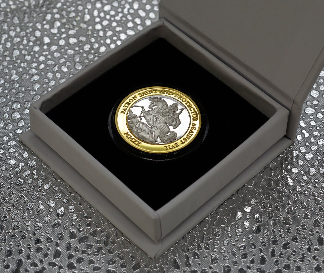 St George and the Dragon 'dual Metal' Silver and 24ct Gold ...