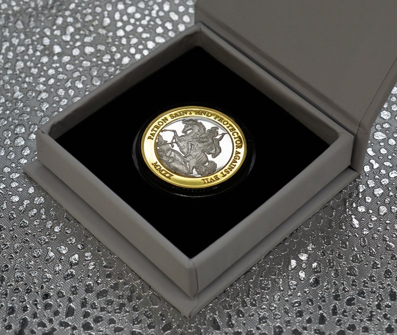 St George and the Dragon 'dual Metal' Silver and 24ct Gold ...