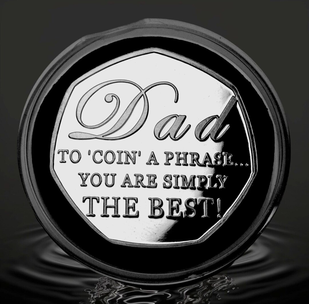HAPPY FATHER'S DAY Silver Commemorative Coin in Capsule. Gift/present ...